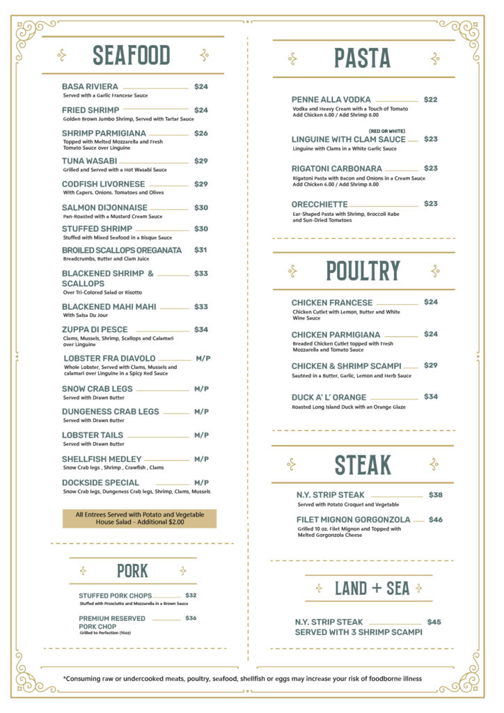 Our Menu – coledockside